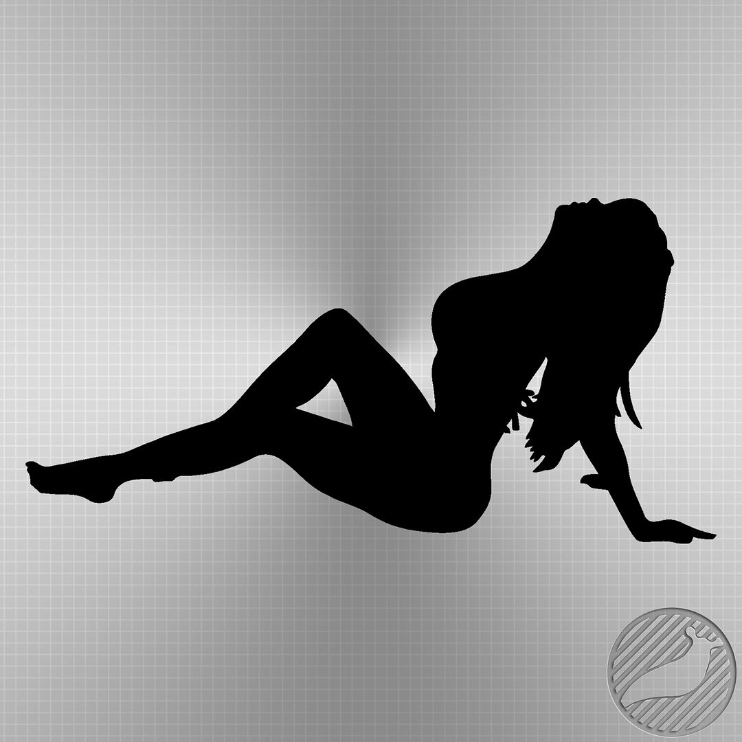 Classic Sexy Girl Stripper Silhouette Vinyl Decal Sticker 6 X 3
